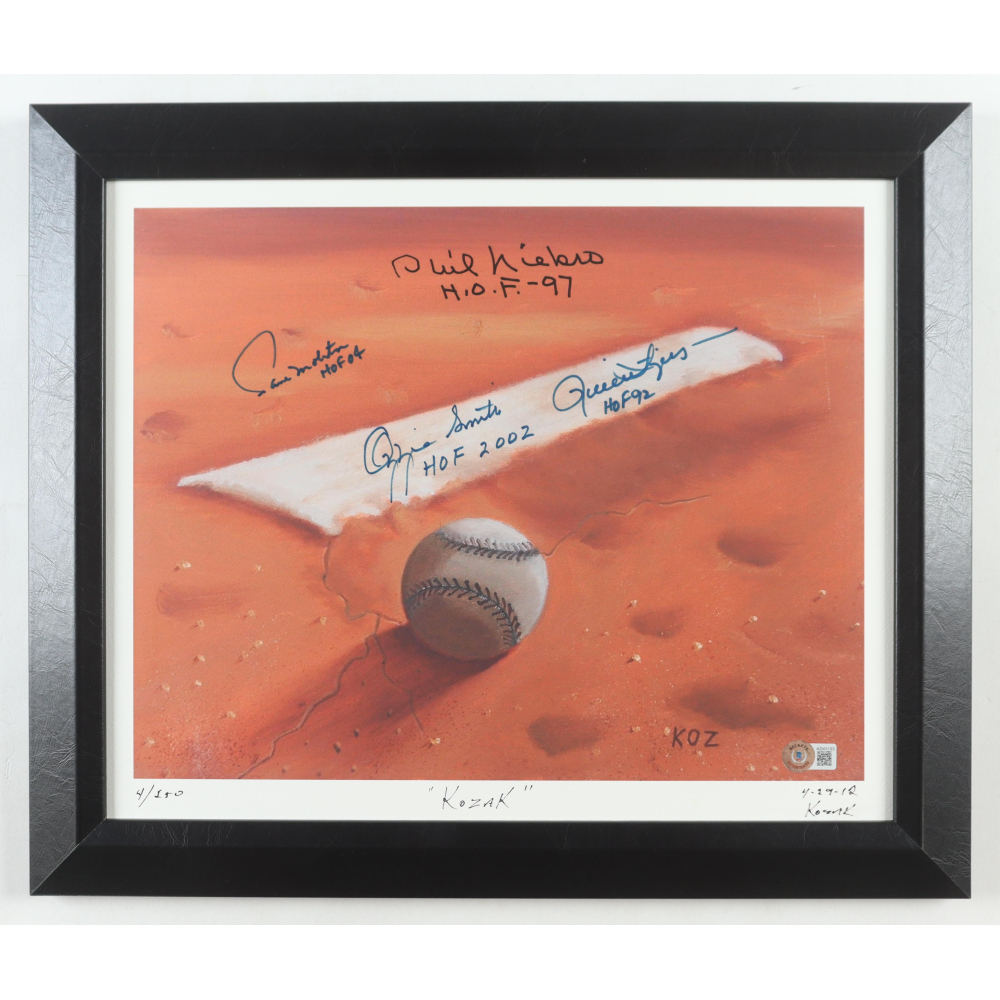 "Baseball Hall of Famers" LE 15x18 Custom Framed Lithograph Display ...