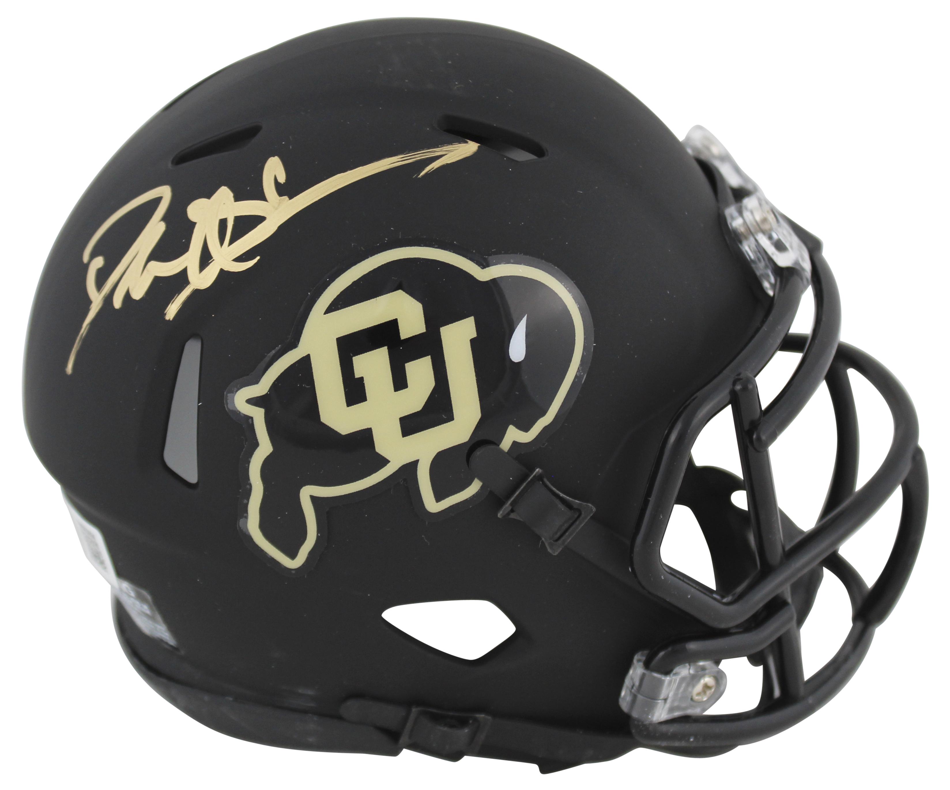 Deion Sanders Signed Colorado Buffaloes Speed Mini Helmet with Display ...
