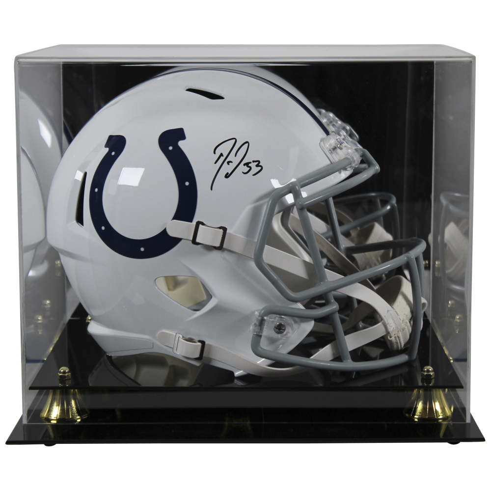 Shaquille Leonard Signed Colts Full-Size Speed Helmet with Display Case ...