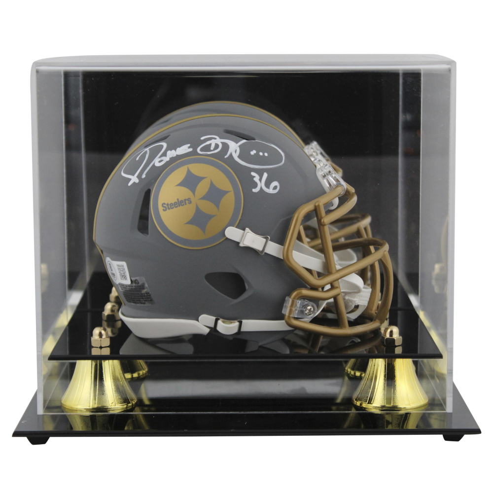 Jerome Bettis Signed Steelers Slate Alternate Speed Mini Helmet with ...