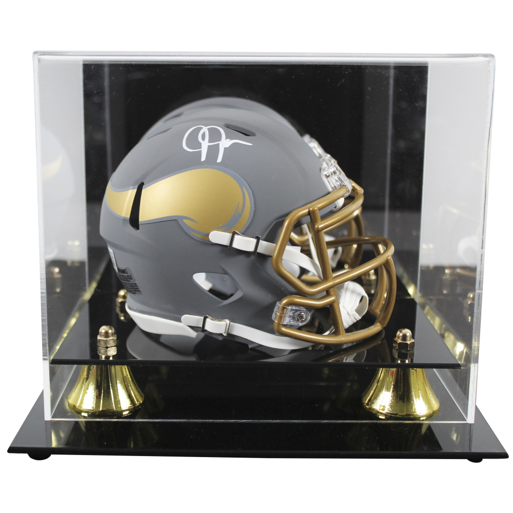 Justin Jefferson Signed Vikings Slate Alternate Speed Mini Helmet with ...