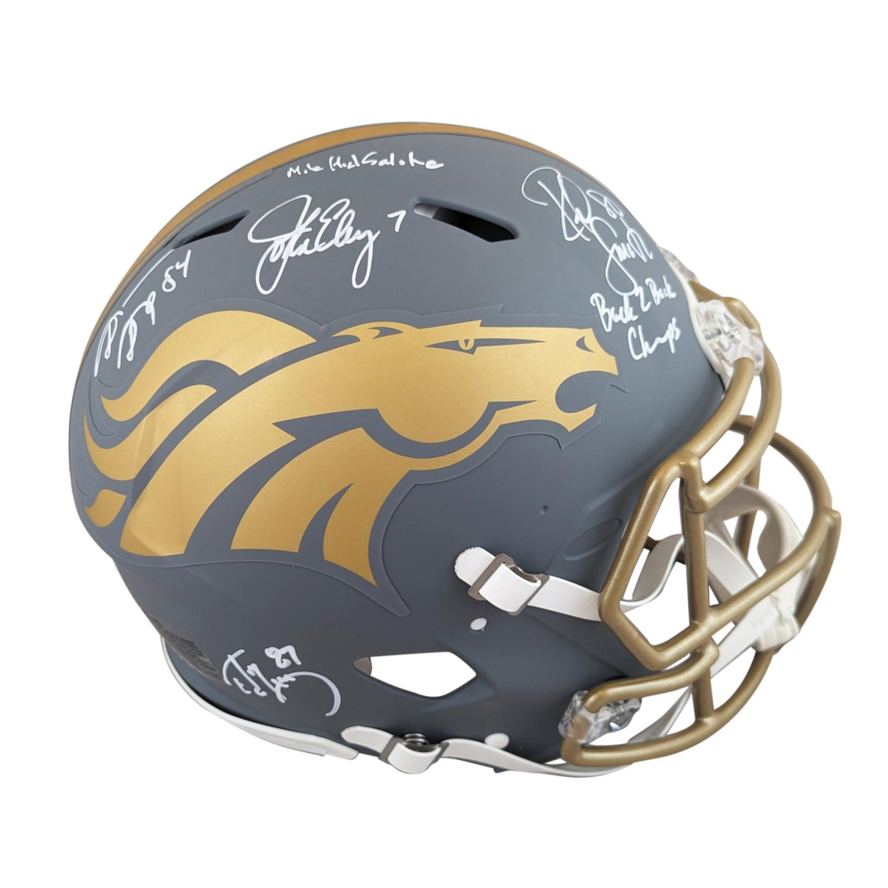 Broncos Full-Size Authentic On-Field Slate Alternate Speed Helmet ...