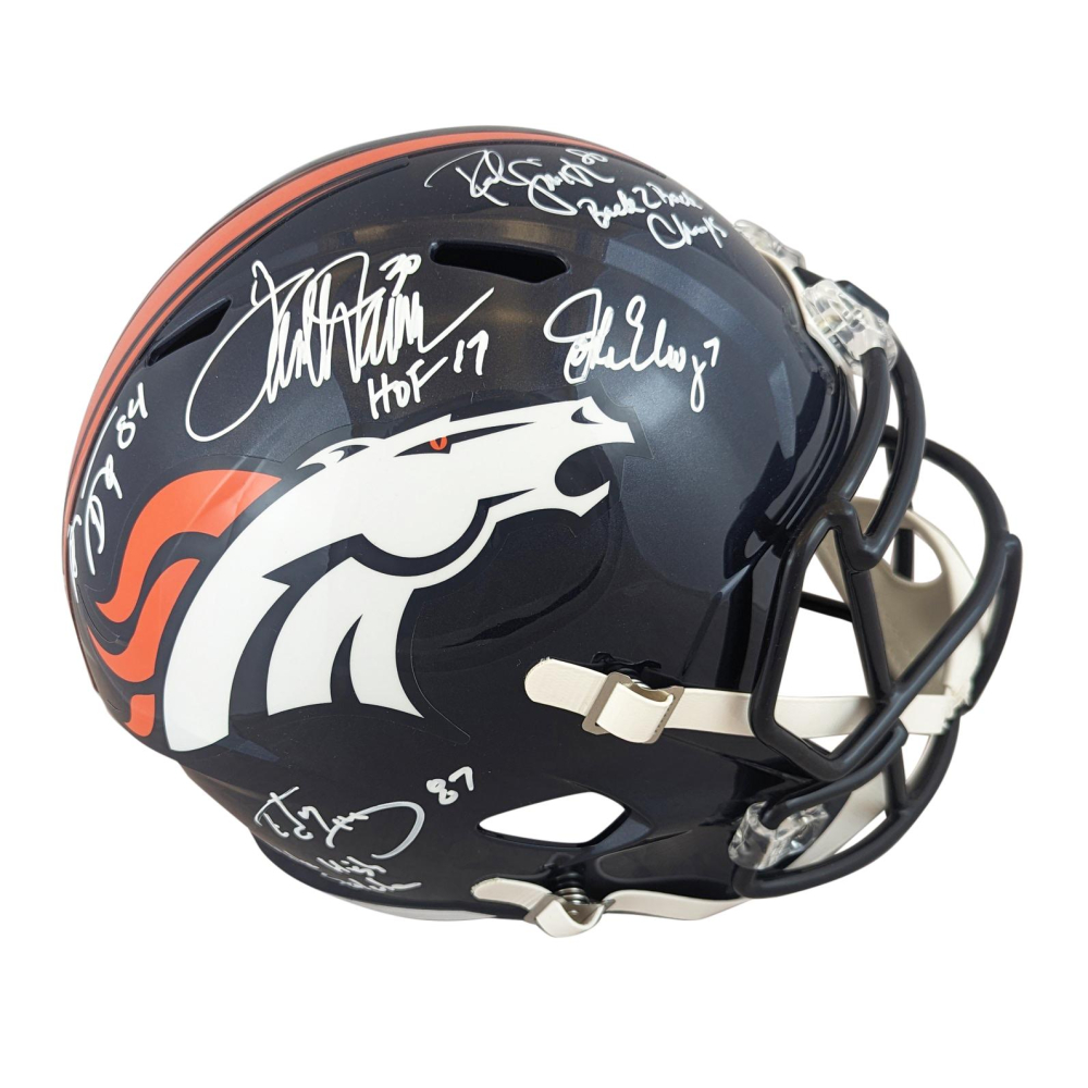 Broncos Full-Size Speed Helmet Signed By (5) with John Elway, Shannon ...