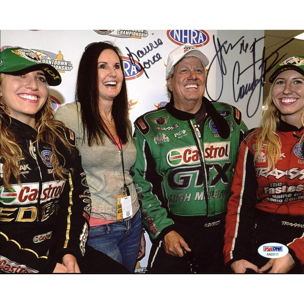 John Force, Courtney Force & Laurie Force Signed 8x10 Photo (PSA ...