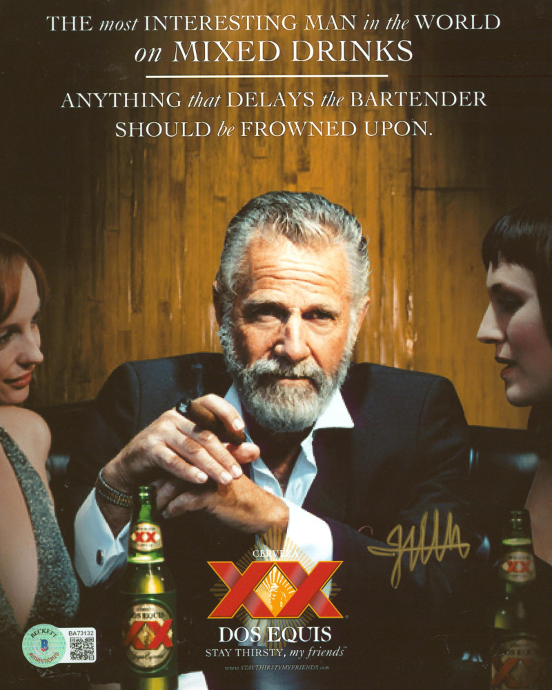 Jonathan Goldsmith Signed "The Most Interesting Man in the World" 8x10 ...