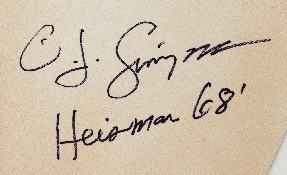 O.J. Simpson Signed 20x25 Longordo Original Mixed Media Artwork on ...