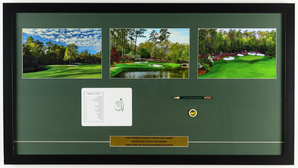 "Amen Corner" Augusta National Custom Framed Photo Display with Masters ...
