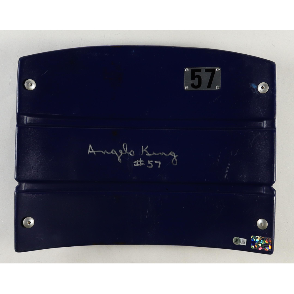 Angelo King Signed Texas Stadium Seatback (Beckett) | Pristine Auction