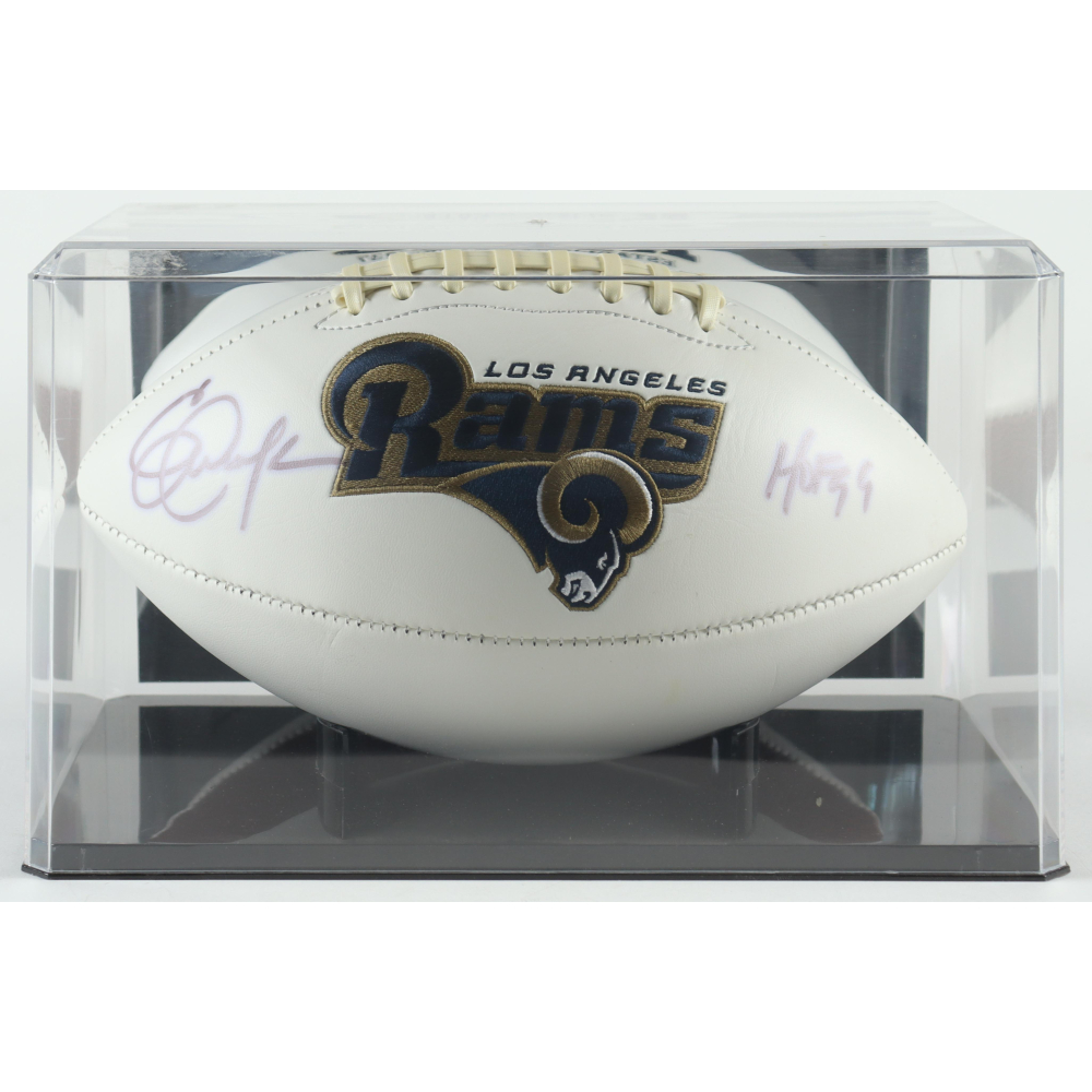 Eric Dickerson Signed Rams Logo Football Inscribed "HOF 99" With ...