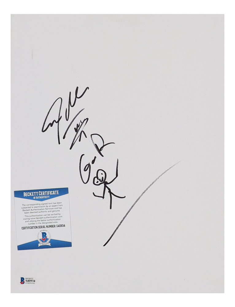 Steven Adler Signed Canvas Inscribed "GnR" with Hand-Drawn Stick Figure ...