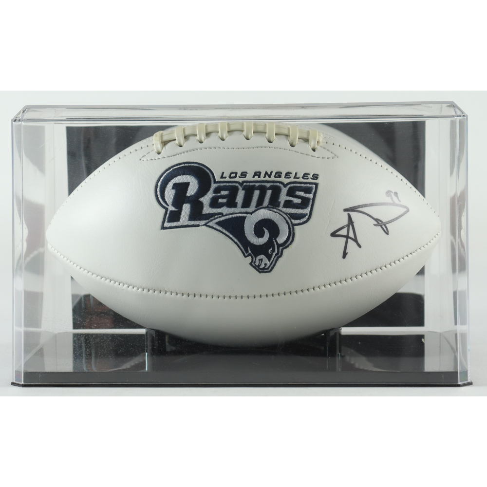 Aaron Donald Signed Rams Logo Football with Display Case (JSA ...