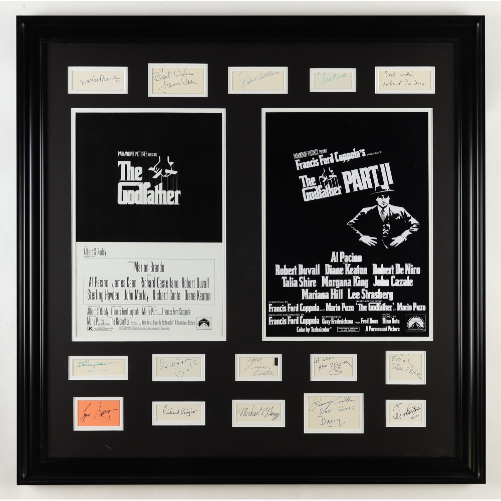 "The Godfather I & II" Custom Framed Cut Display Cast-Signed By (15 ...