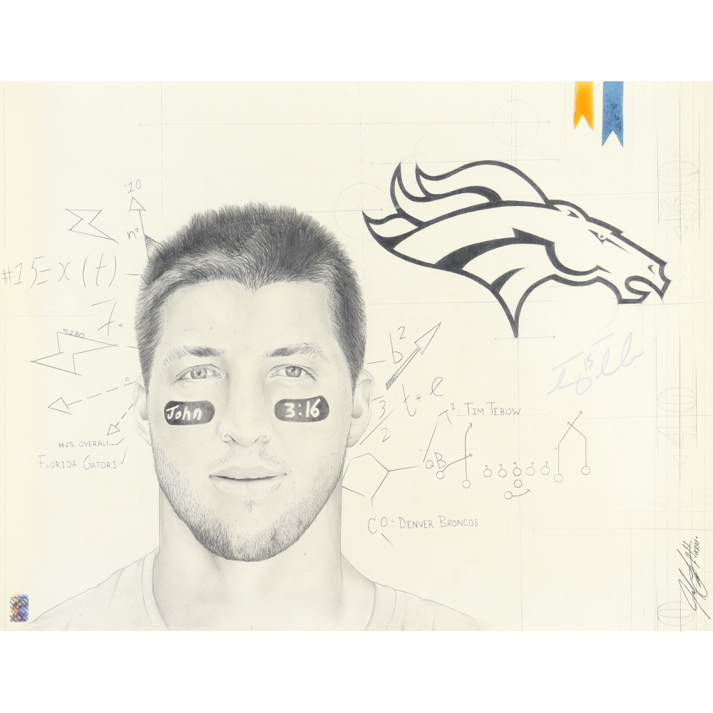 Tim Tebow Signed Florida Gators 18x24 Lithograph (Tebow) | Pristine Auction