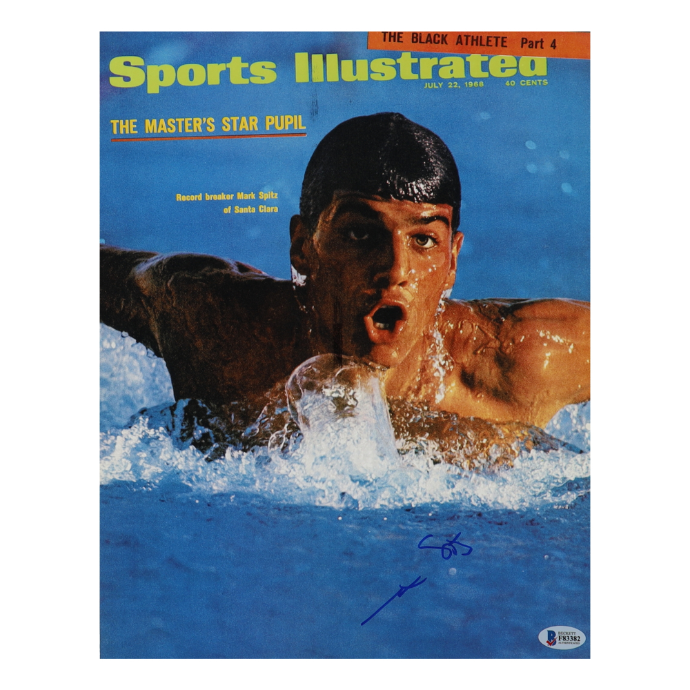 Mark Spitz Signed 11x14 Magazine Cover Photo (Beckett) | Pristine Auction