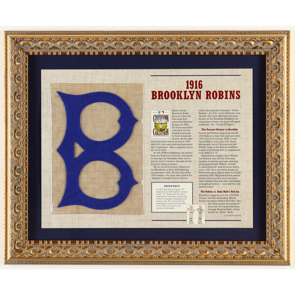 1916 Robins Cloth Uniform Patch Custom Framed Display | Pristine Auction