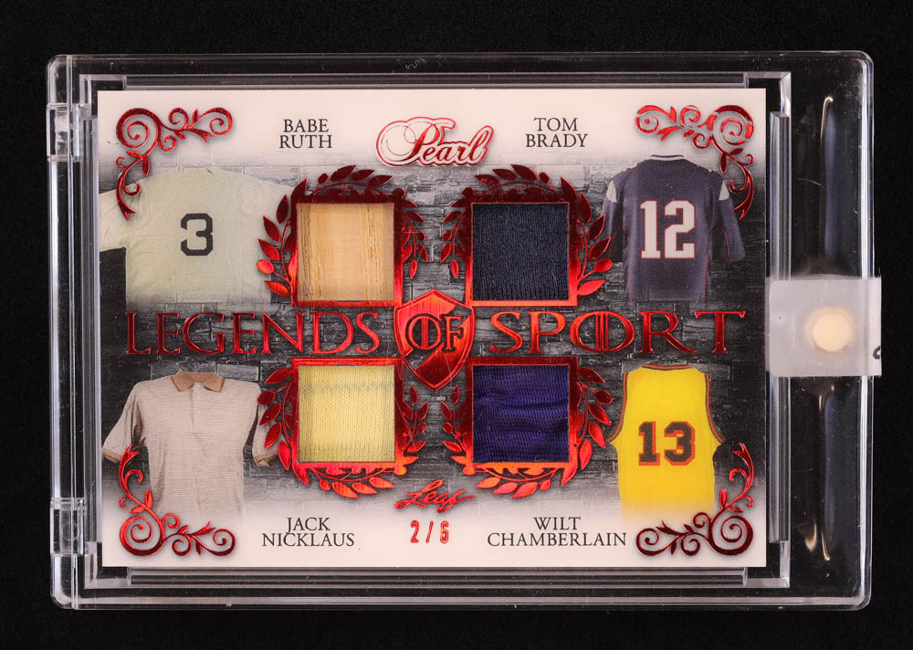 Babe Ruth / Tom Brady / Jack Nicklaus / Wilt Chamberlain 2018-19 Leaf ...