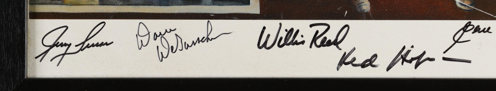 Knicks LE Custom Framed Lithograph Display Signed by (7) with Walt ...