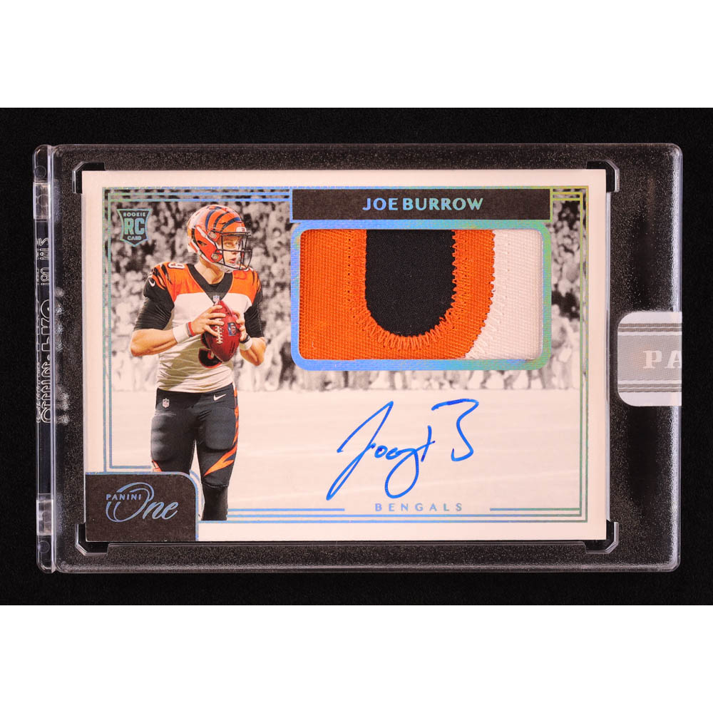 Joe Burrow 2020 Panini One Rookie Patch Autograph White Box #1 #1/1 RC ...