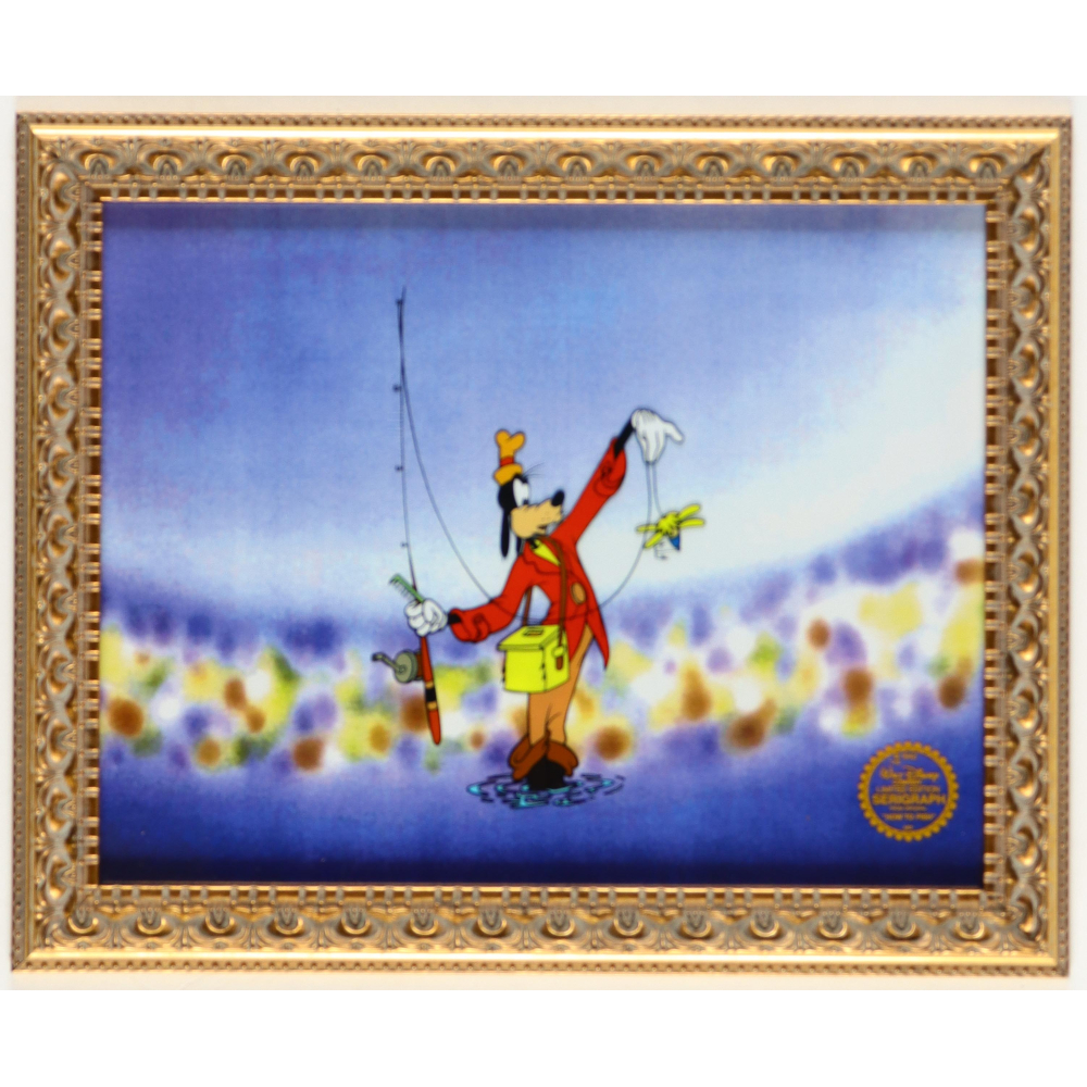 LE Walt Disney's "Goofy Gone Fishing - How To Fish" Custom Framed Two ...