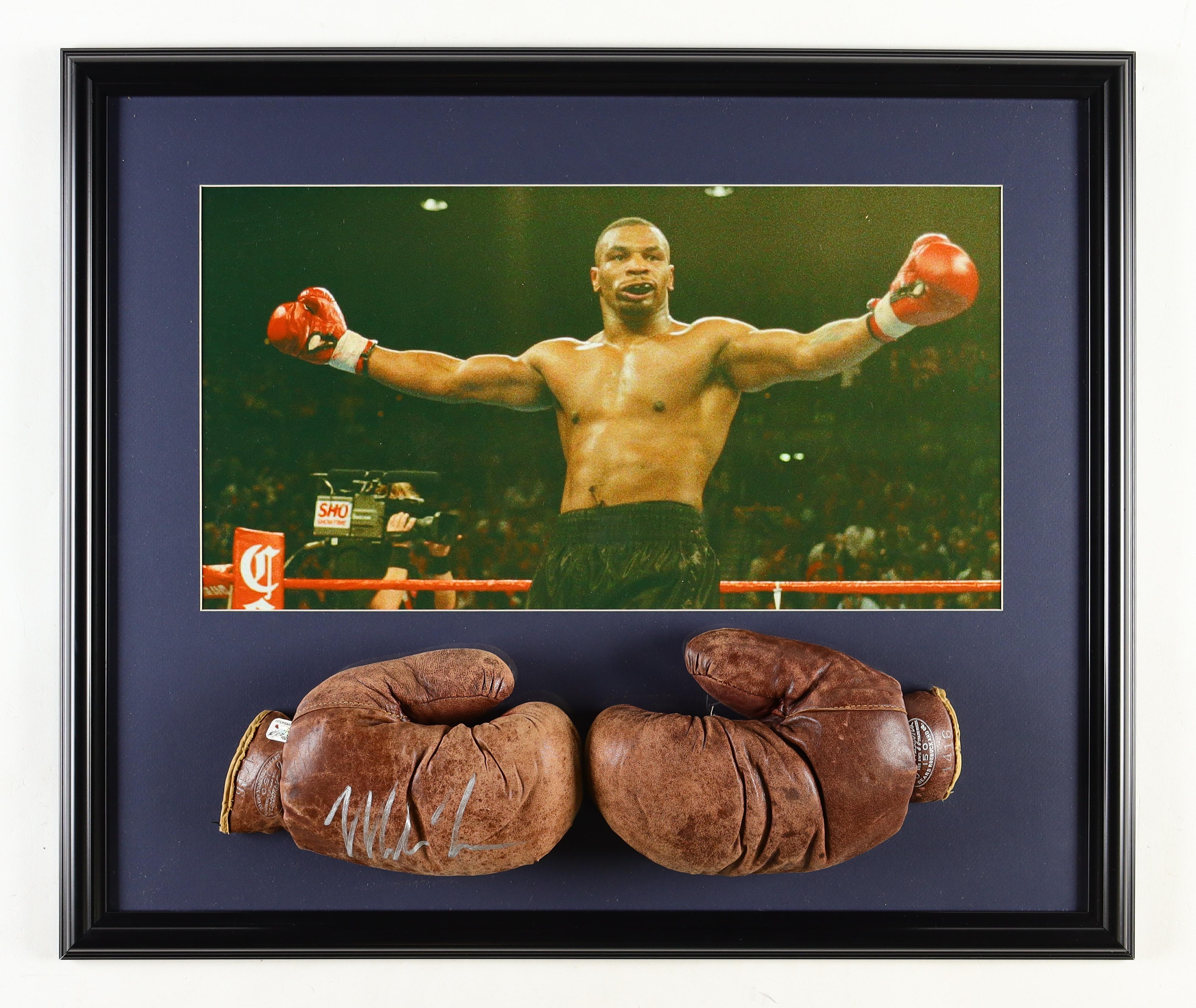 Mike Tyson Signed Custom Framed Vintage 1955 JC Higgins Boxing Glove ...