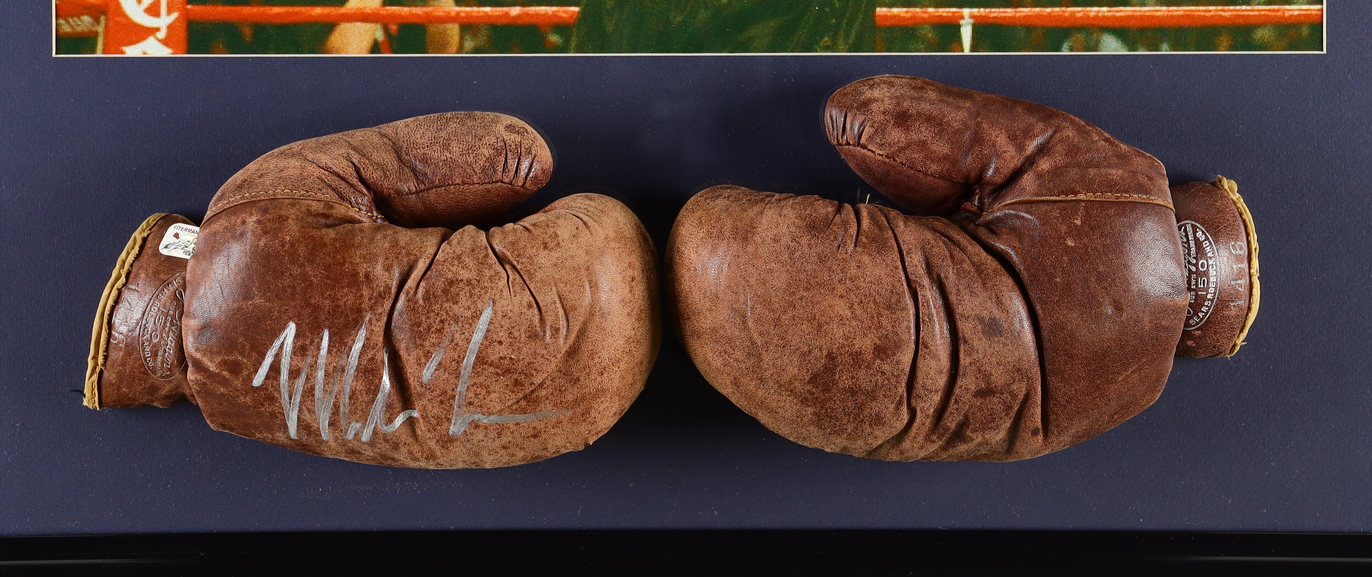 Mike Tyson Signed Custom Framed Vintage 1955 JC Higgins Boxing Glove ...