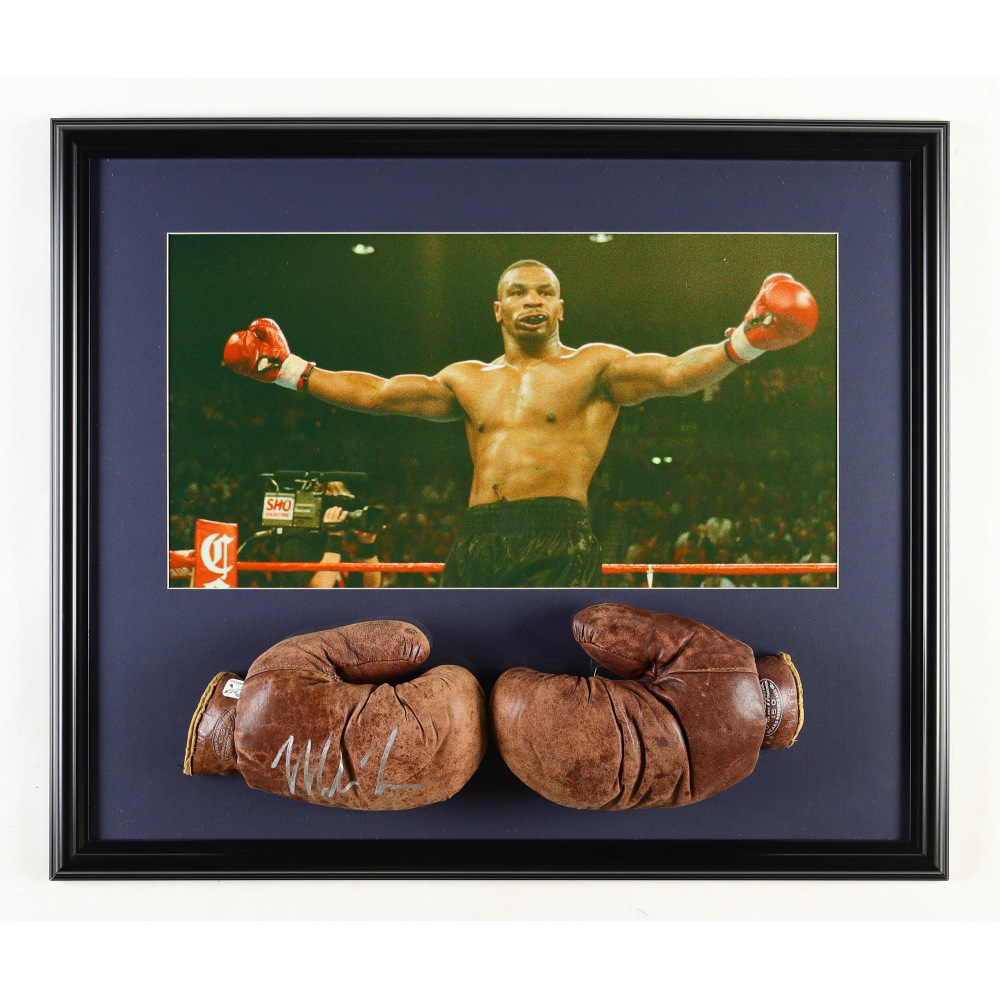 Mike Tyson Signed Custom Framed Vintage 1955 JC Higgins Boxing Glove ...