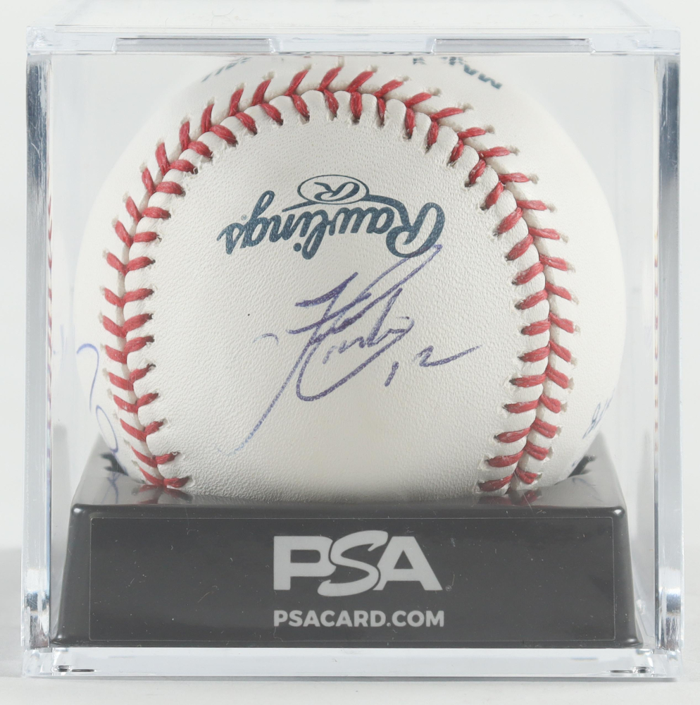 2015-16 Indians OML Baseball Team-Signed by (9) with Sandy Alomar Jr ...