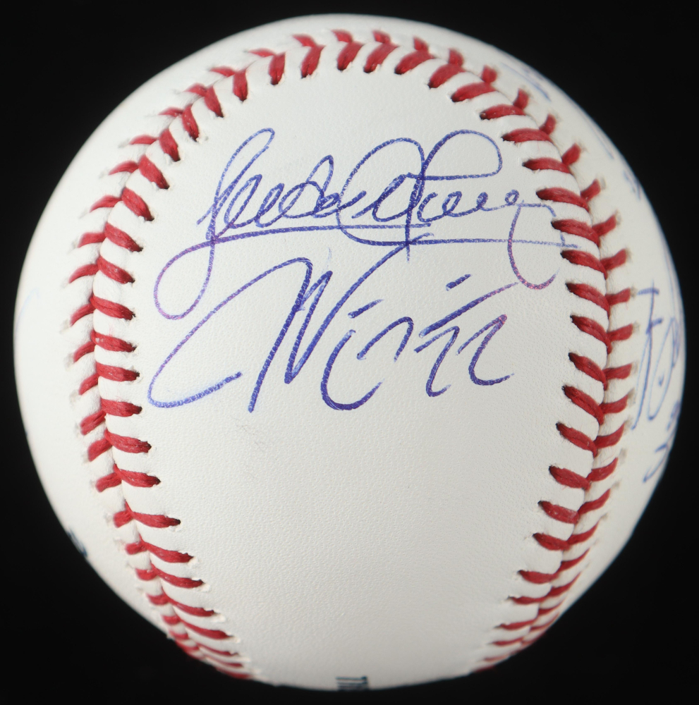 2015-16 Indians OML Baseball Team-Signed by (9) with Sandy Alomar Jr ...