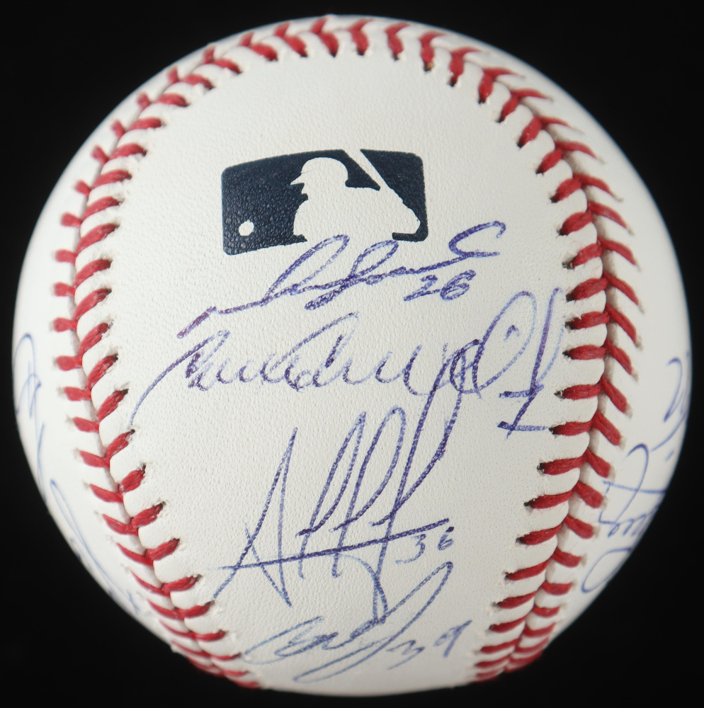 2015-16 Indians OML Baseball Team-Signed by (9) with Sandy Alomar Jr ...