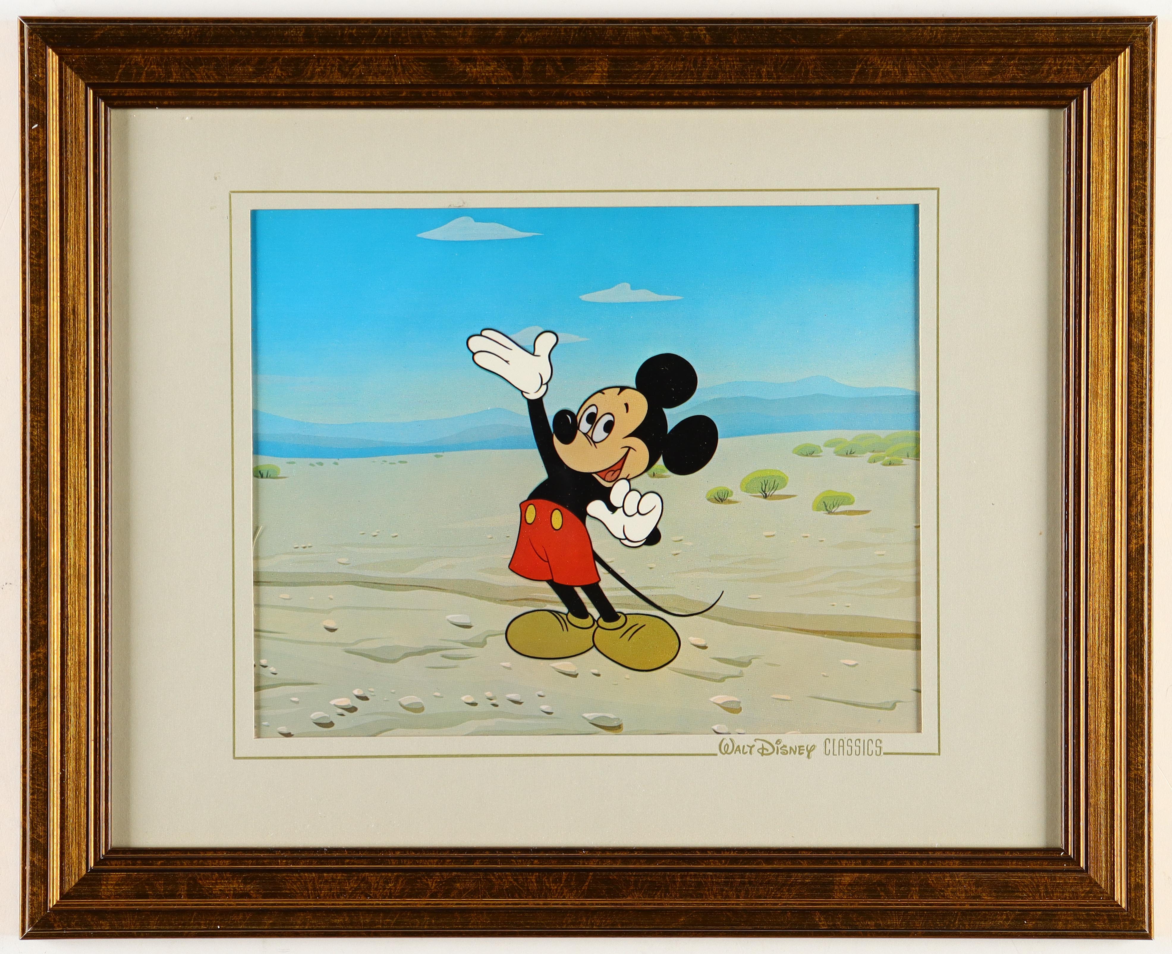 Walt Disney Classics "Mickey Mouse" Custom Framed Two-Piece Animation ...