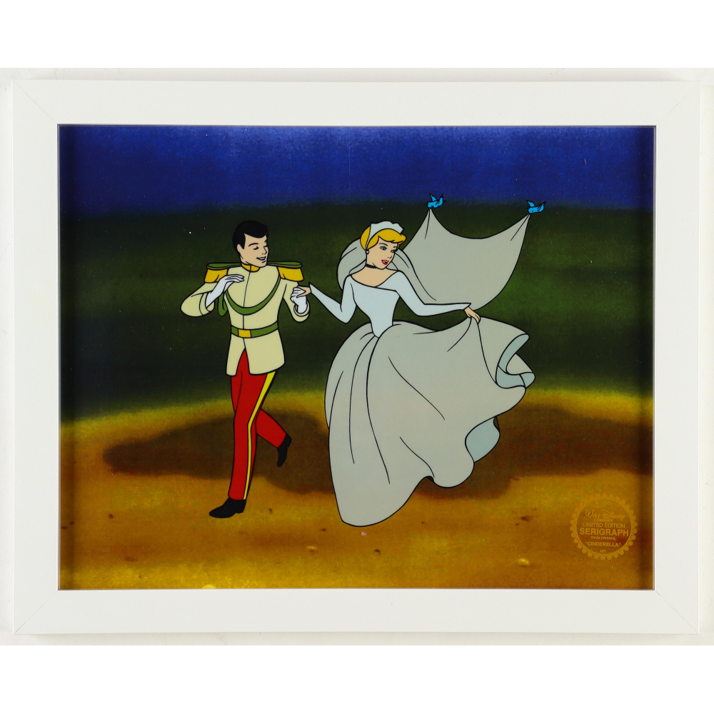 Walt Disney LE "Cinderella" Custom Framed Two-Piece Animation Cel ...