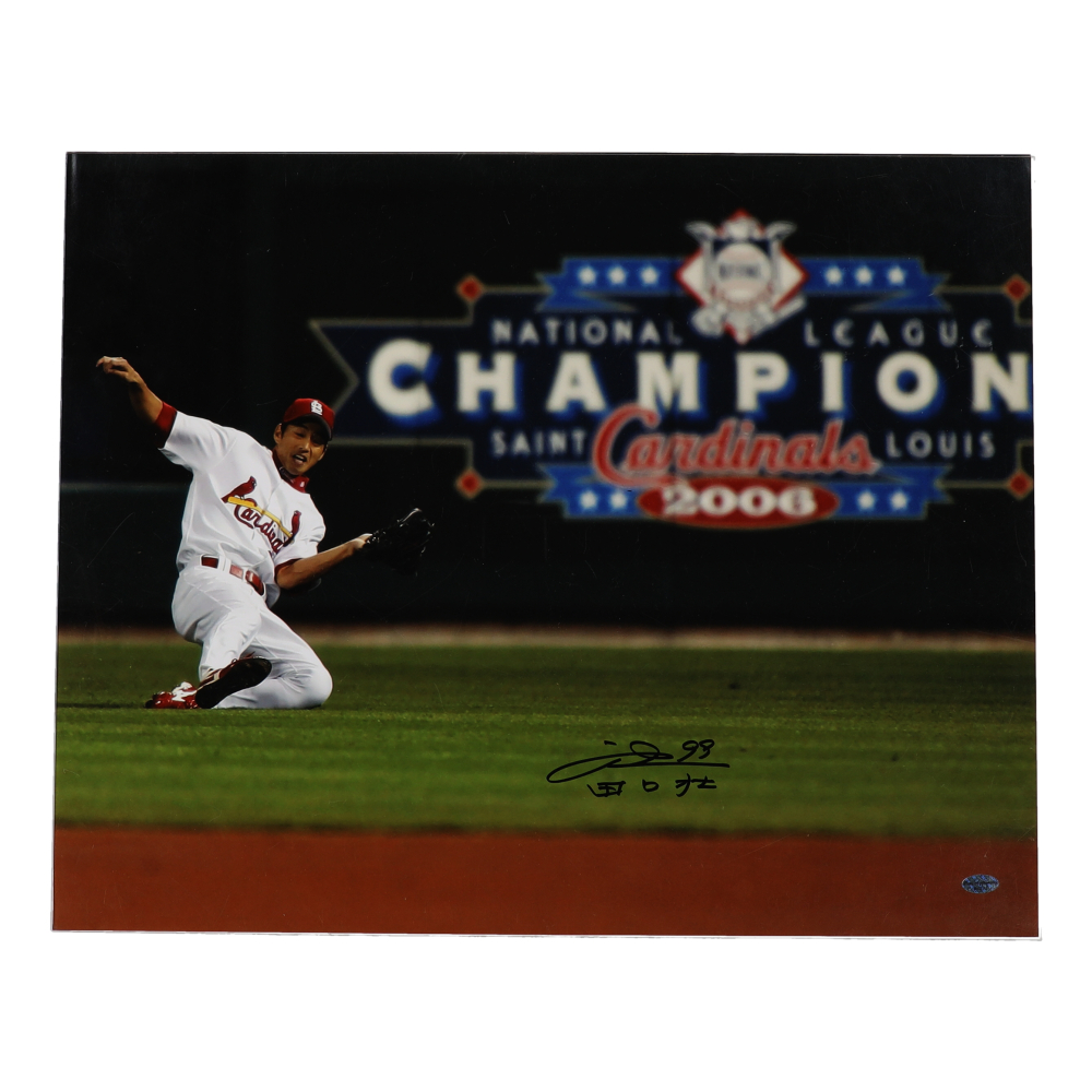 So Taguchi Signed Cardinals 16x20 Photo with Japanese Signature (Leaf ...