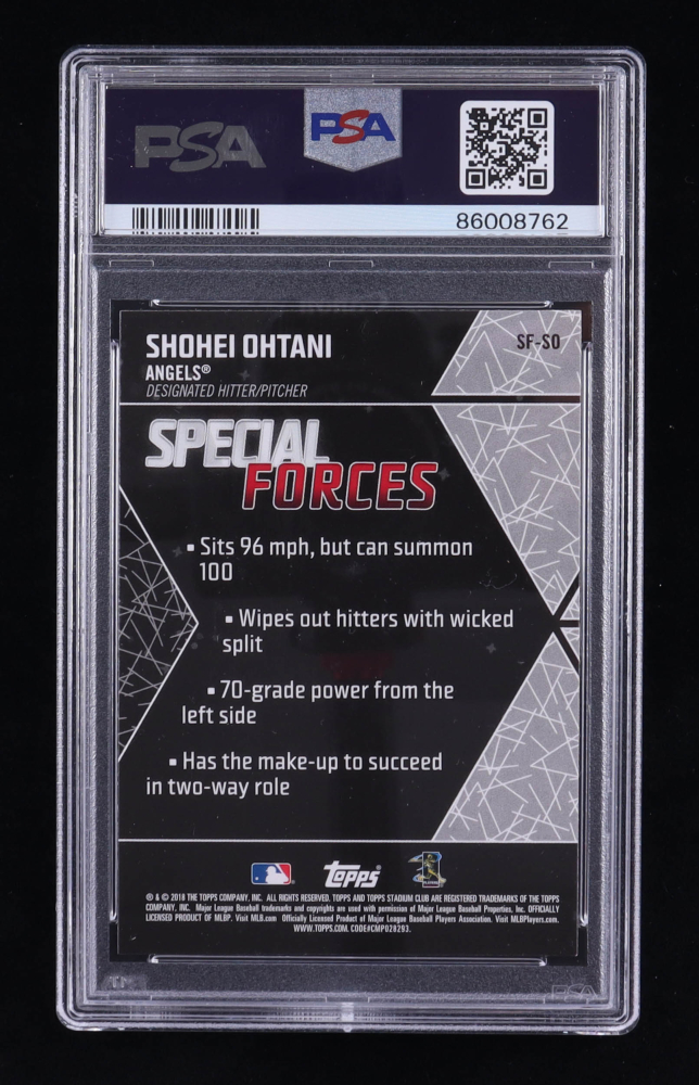 Shohei Ohtani 2018 Stadium Club Special Forces #SFSO RC (PSA 9 ...