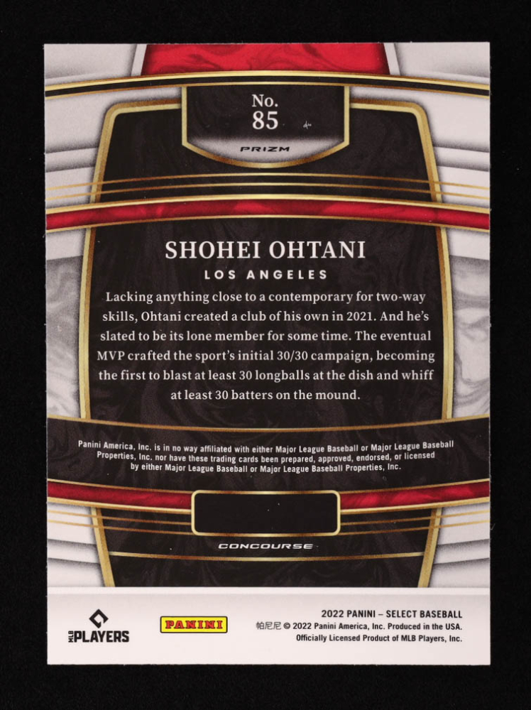 Shohei Ohtani 2022 Select Red Disco #85 | Pristine Auction