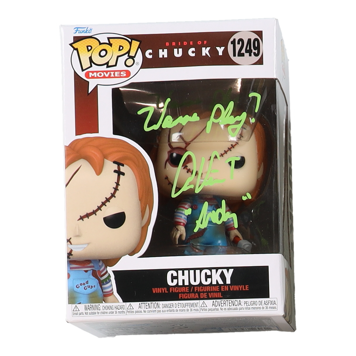 Alex Vincent Signed "Bride of Chucky" #1249 Chucky Funko Pop! Vinyl ...