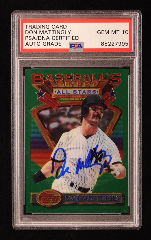 Don Mattingly Signed 1993 Finest #98 AS (PSA | Autograph Grade 10 ...