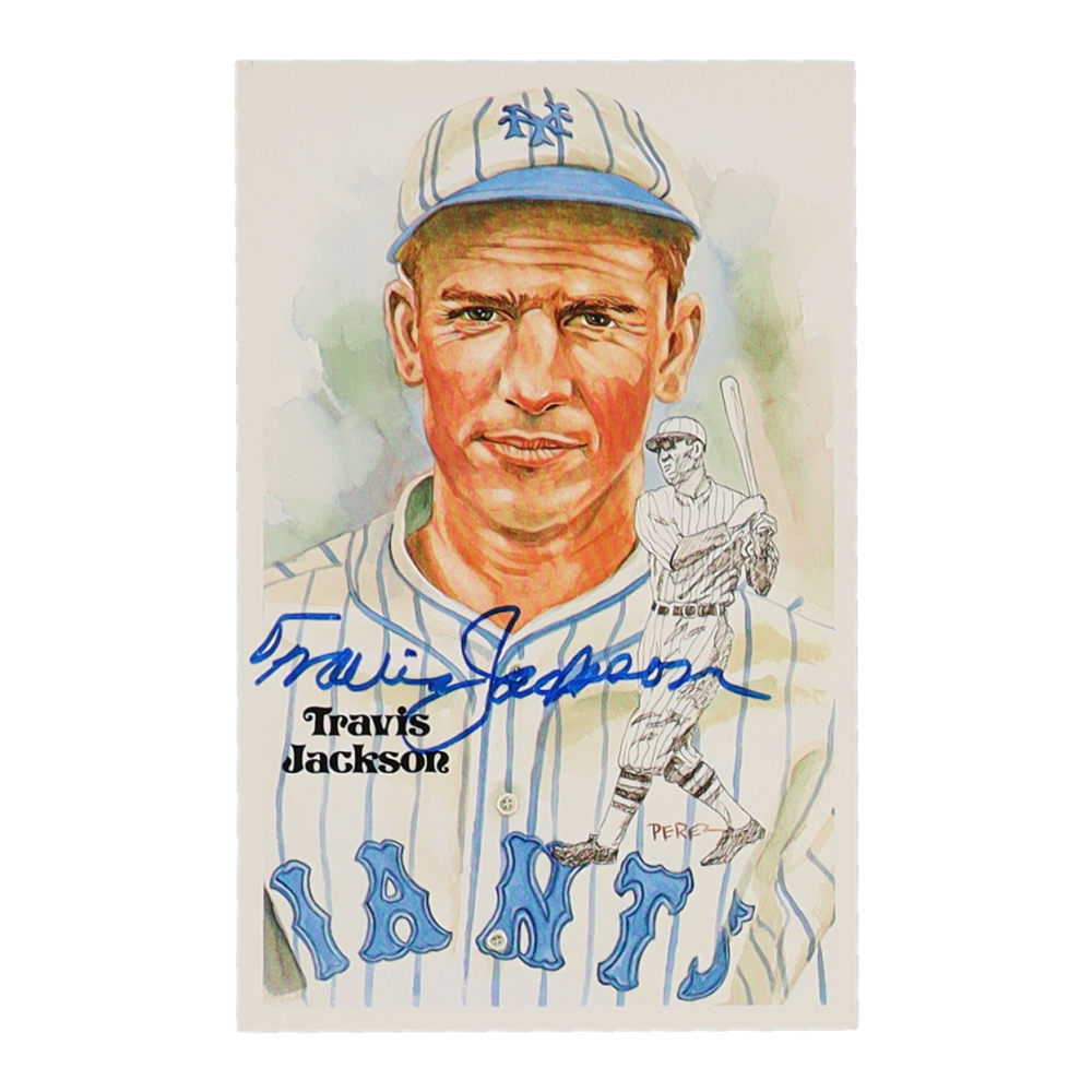 Travis Jackson Signed Giants LE Perez Steele Galleries Hall of Fame ...