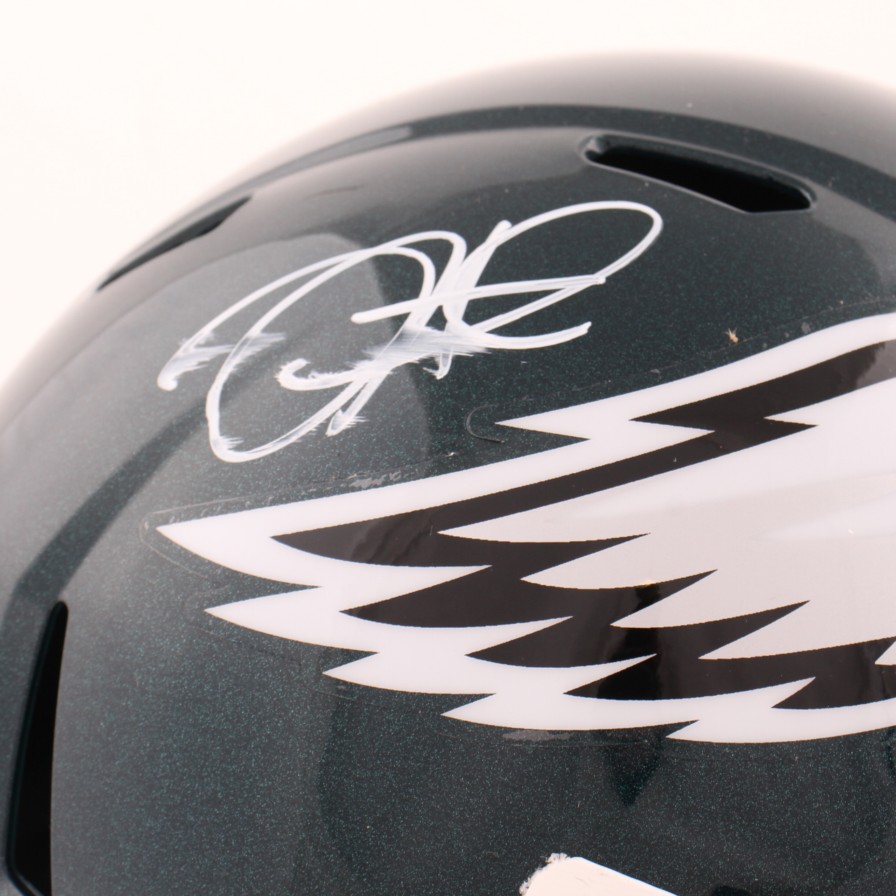 Jalen Hurts Signed Eagles Full-Size Speed Helmet (Beckett & Hurts ...