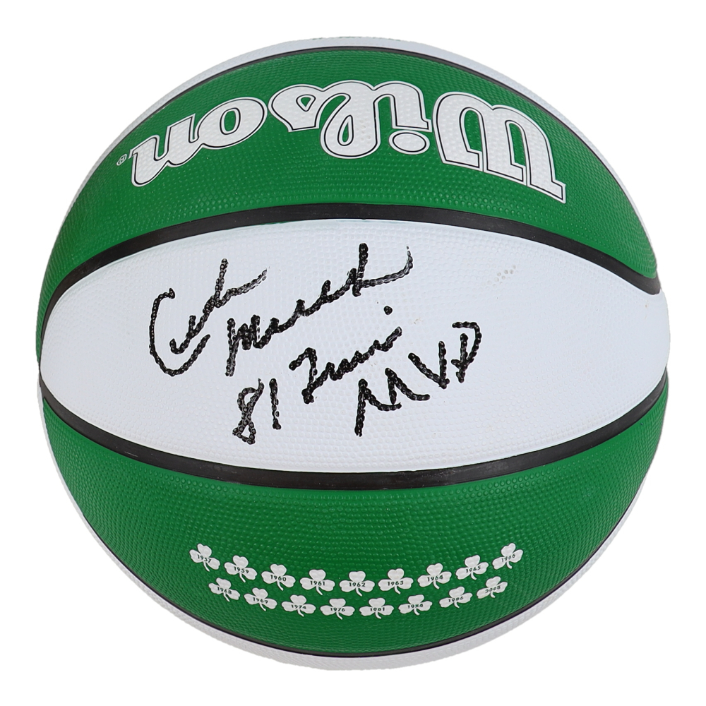 Cedric Maxwell Signed Celtics Logo Basketball Inscribed "81 Finals MVP ...