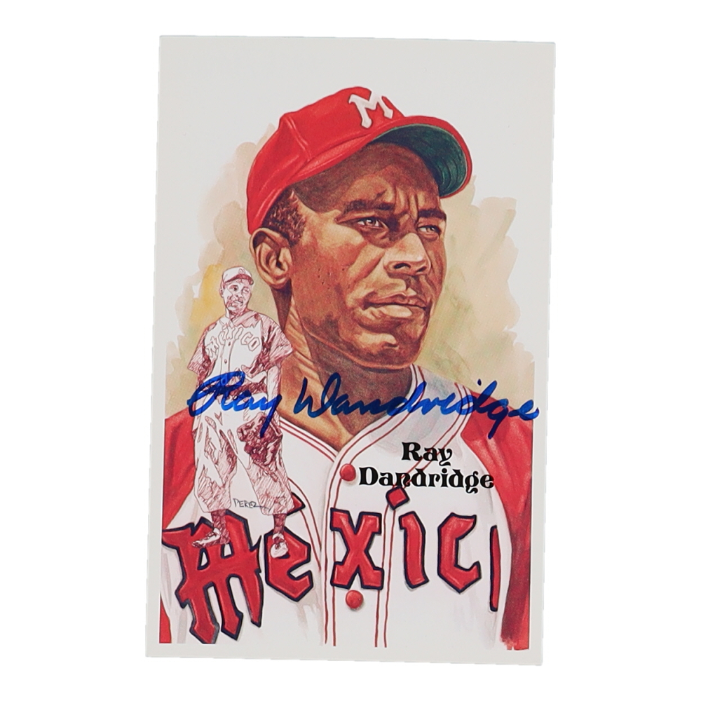 Ray Dandridge Signed Diablos Rojos del Mexico LE Perez Steele Galleries Hall of Fame Postcard ...