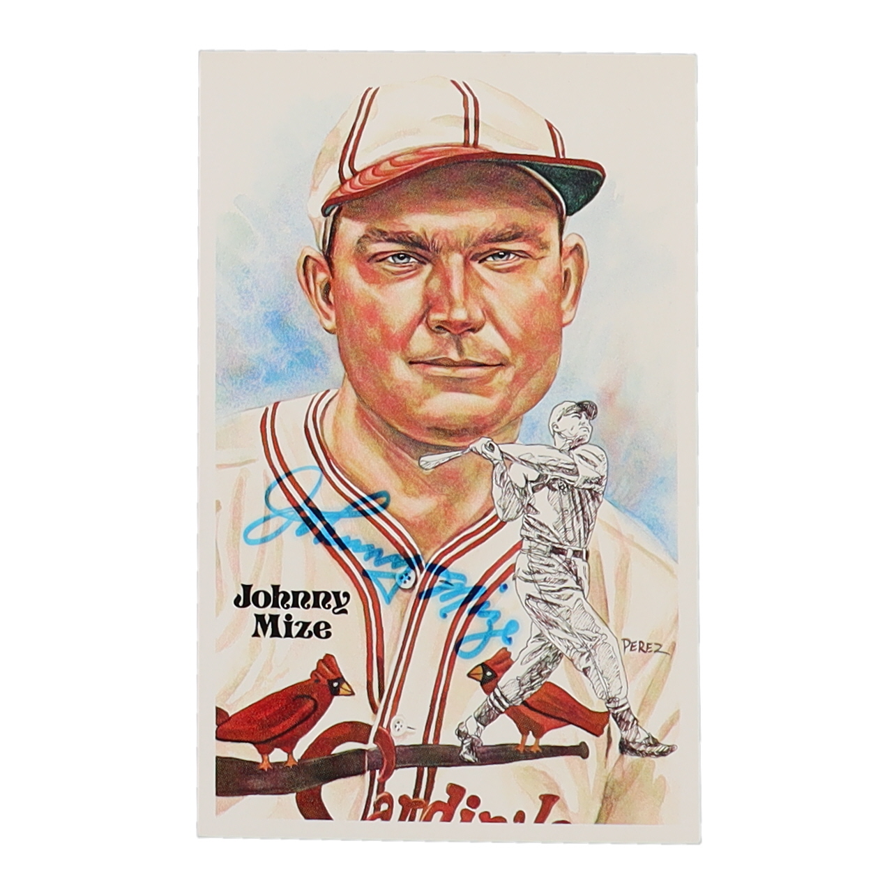Johnny Mize Signed Cardinals LE Perez Steele Galleries Hall of Fame ...