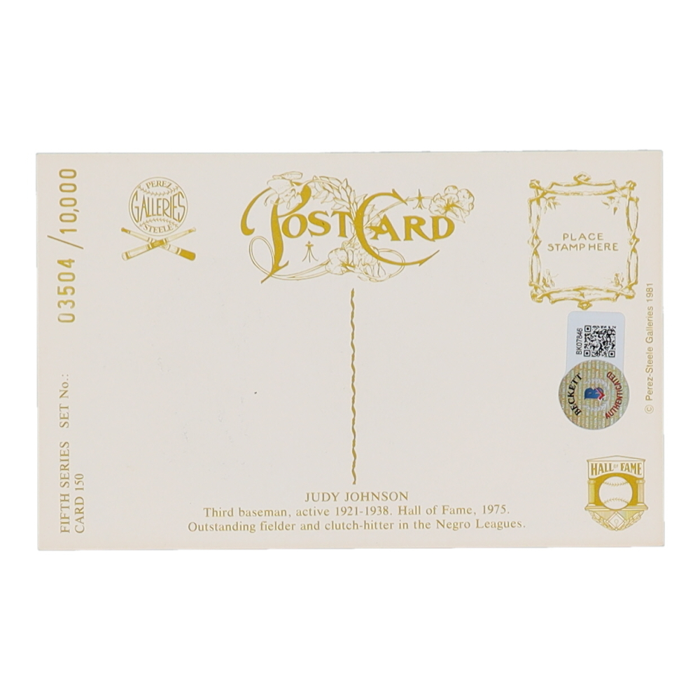 Judy Johnson Signed Crawfords LE Perez Steele Galleries Hall of Fame ...