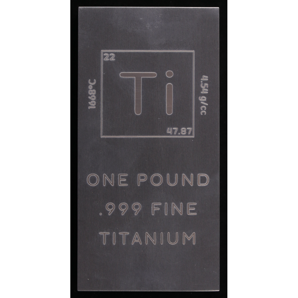 One Pound .999 Fine Titanium "Periodic Table" Bullion Bar | Pristine ...