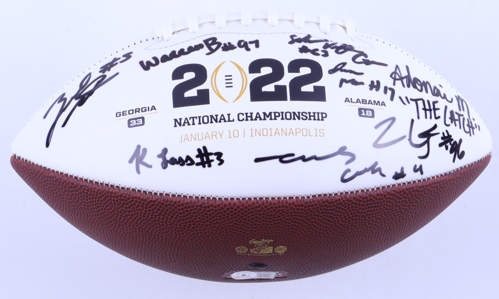 2021 Georgia Bulldogs National Champions Logo Football Team-Signed by ...
