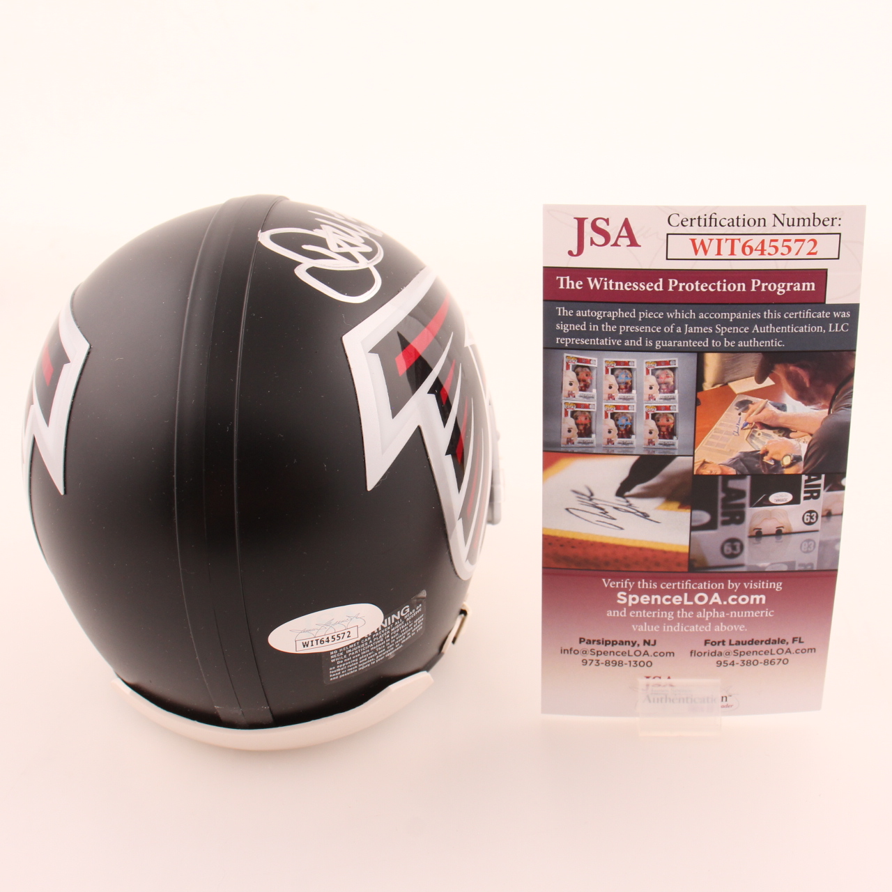 Jamal Anderson Signed Falcons Mini Helmet (JSA) | Pristine Auction