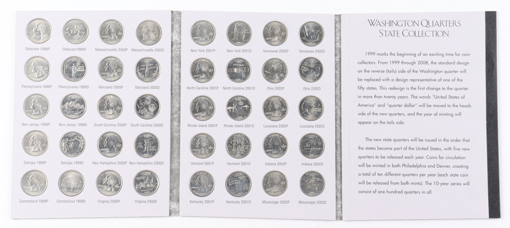 1999 - 2003-P/D Complete Statehood Quarter Collection Of (40) Quarter ...