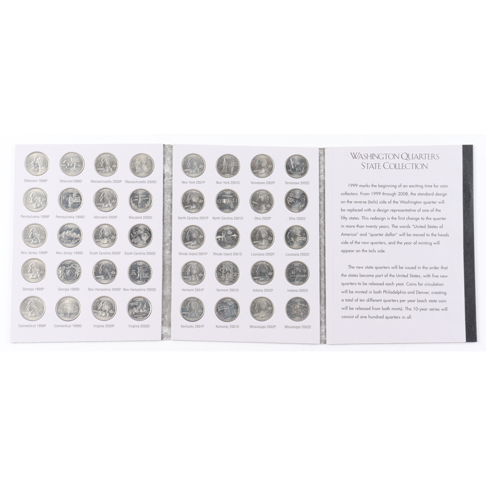 1999 - 2003-P/D Complete Statehood Quarter Collection Of (40) Quarter ...