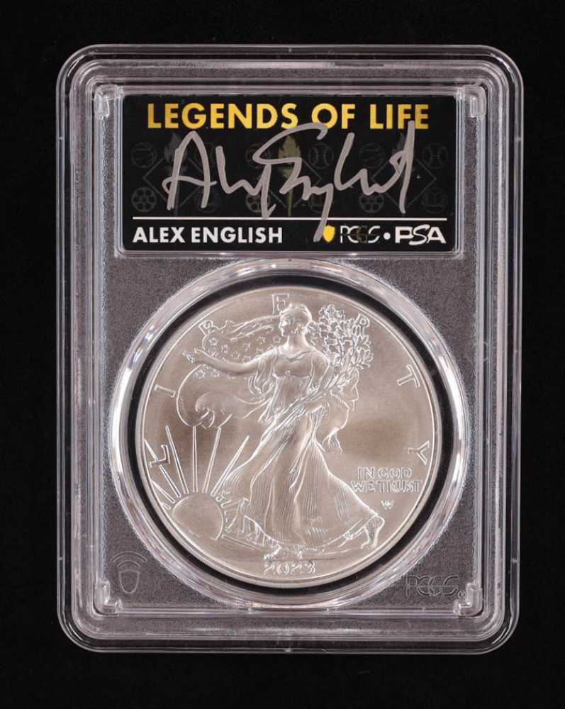 2023 American Silver Eagle - First Strike - Alex English Autograph (PSA ...