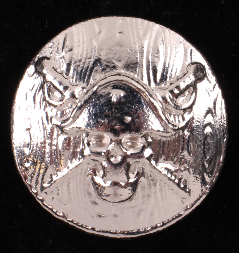 Jolly Roger Pirate 2 oz .999 Fine Silver Bullion Round | Pristine Auction