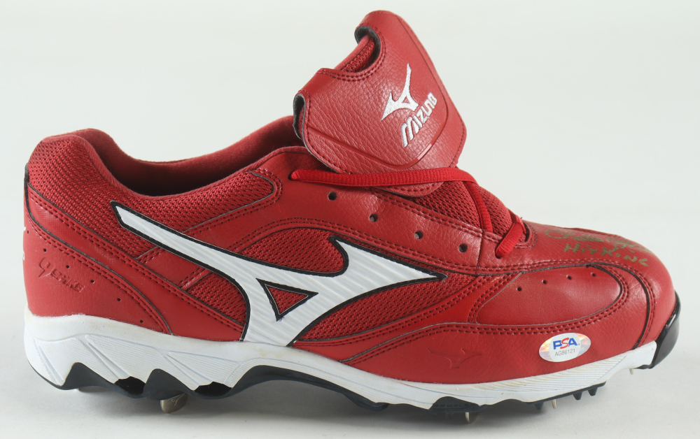 Pete Rose Signed Mizuno Baseball Cleat Inscribed "Hit King" with Photo ...